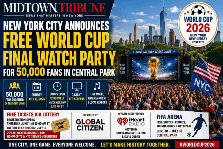 New York City Announces Free World Cup Final Watch Party for 50,000 ...